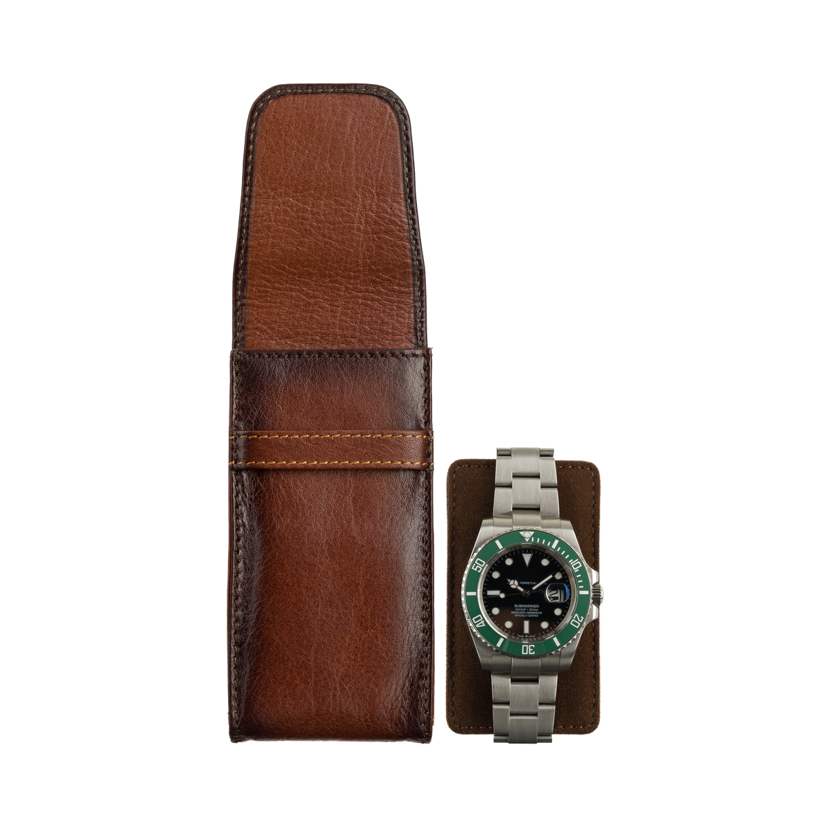 Leather Watch Pouch, Single Watch Travel Case | Tokei by A-SLIM
