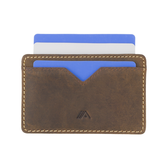 Small Leather Card Holder - Minimalists Cardholder Wallet - Front ...